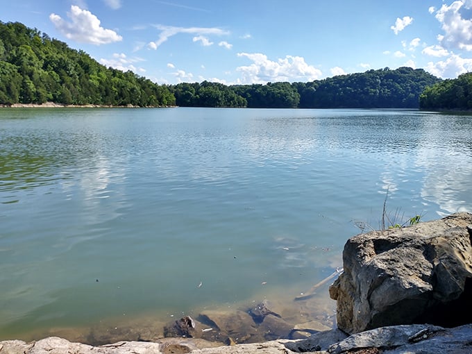 Panther Creek's pristine waters reflect skies so blue they seem Photoshopped. Nature showing off again.