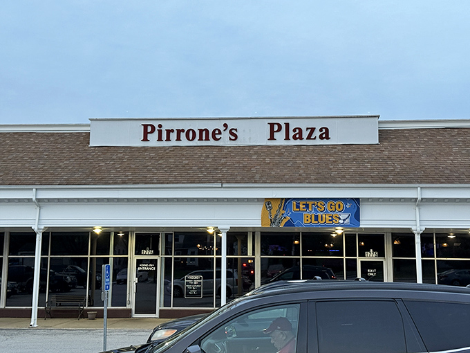 Shopping center sophistication meets family pizza traditions where Florissant families create memories over melted cheese and laughter