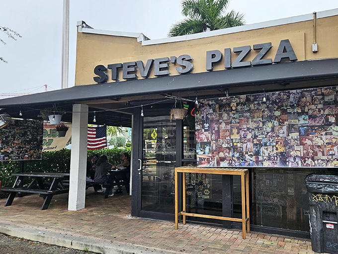 Steve's unassuming façade covers walls plastered with memories. Where Miami locals have been folding enormous slices for generations.