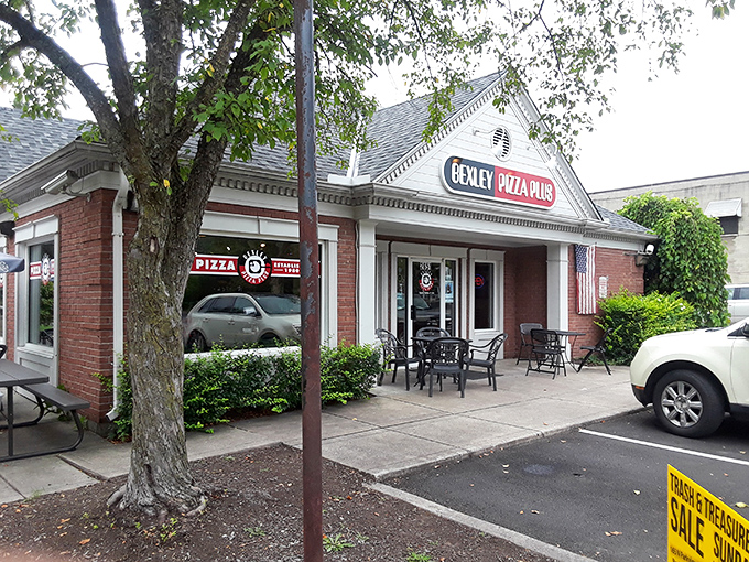 Don't let the simple exterior fool you—Bexley Pizza Plus serves up championship-caliber pies worth driving across Ohio for.