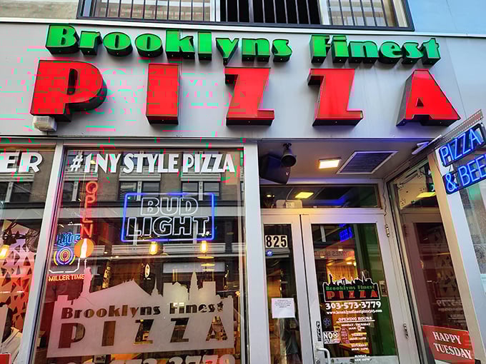 Those neon signs aren't just decoration—they're beacons calling to homesick East Coasters and curious Coloradans alike.