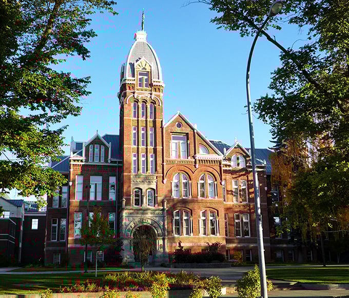 This stately brick building in Ellensburg houses history and charm in a town where retirement dollars last longer than winter sweaters.