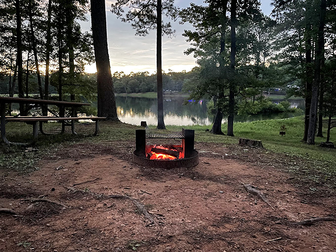 This peaceful lake view comes with a side of history – FDR himself might have sat right where you're standing.