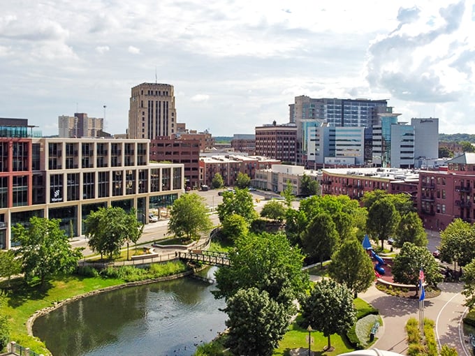 Kalamazoo's riverfront combines natural beauty with urban convenience – where your Social Security check buys both scenery and savings.