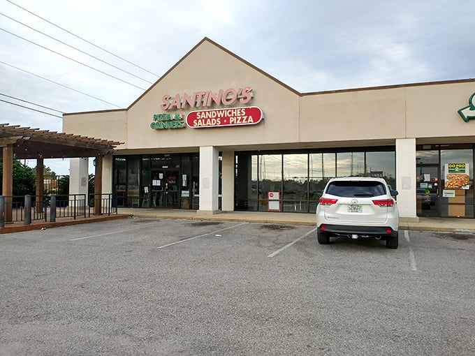 Don't let the simple storefront fool you – Santino's is where Pensacola goes when pizza cravings demand serious satisfaction.