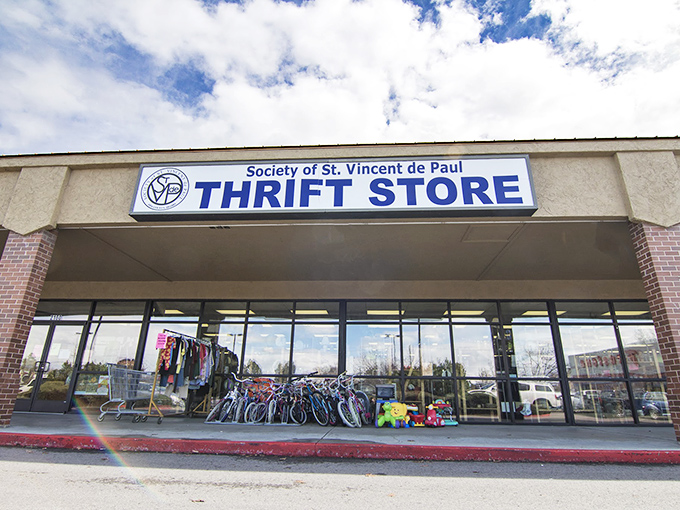 Another view of St. Vincent's with its bright blue signage. Where every purchase helps others while helping your wallet!