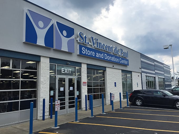 Where compassion meets commerce! The bright, airy entrance welcomes shoppers to a world of second-hand surprises.