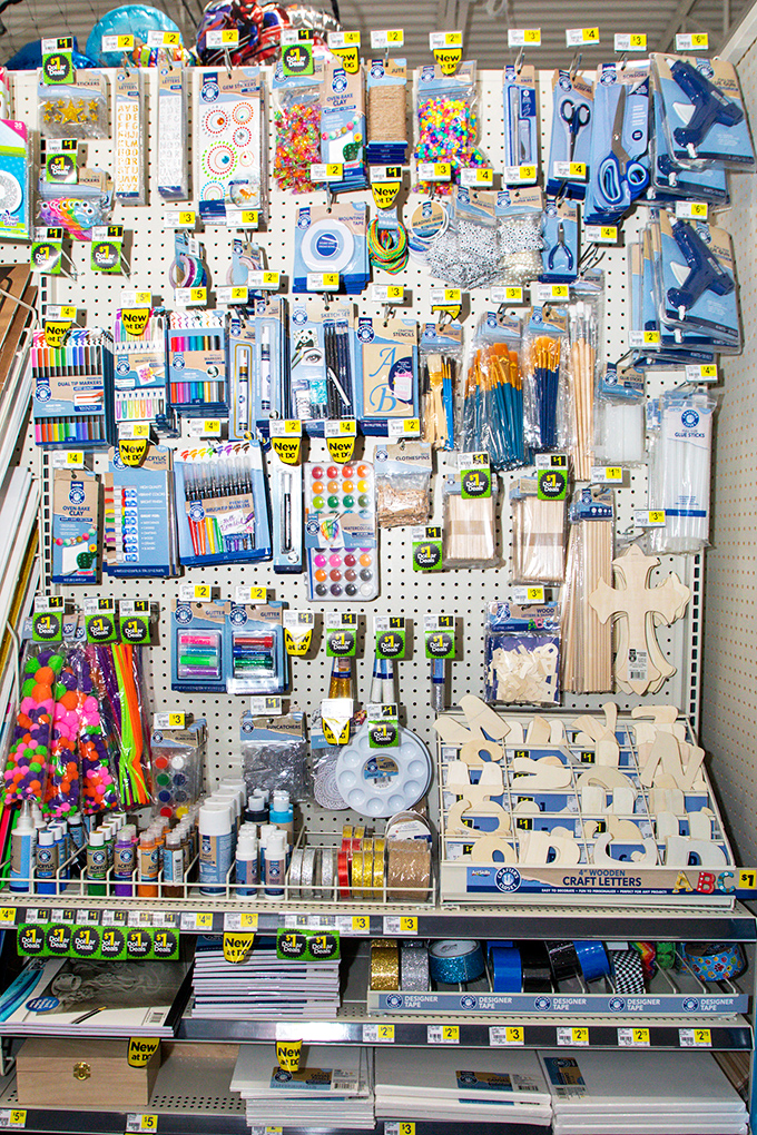 Crafting dreams come alive in this pegboard paradise, where DIY enthusiasts find affordable inspiration hanging in neat, colorful rows.