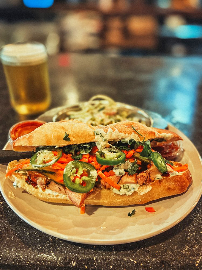 This Banh Mi sandwich is what happens when cultures collaborate instead of compete – a harmony of flavors that sings in perfect pitch.