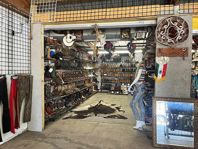 Boot paradise for the Western soul! From practical farmwear to dancing boots, this collection would make John Wayne himself stop and shop.