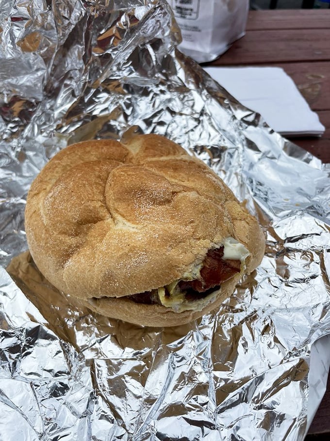 This isn't just breakfast—it's tomorrow's motivation to get out of bed, where bread meets egg in a union blessed by the sandwich gods.