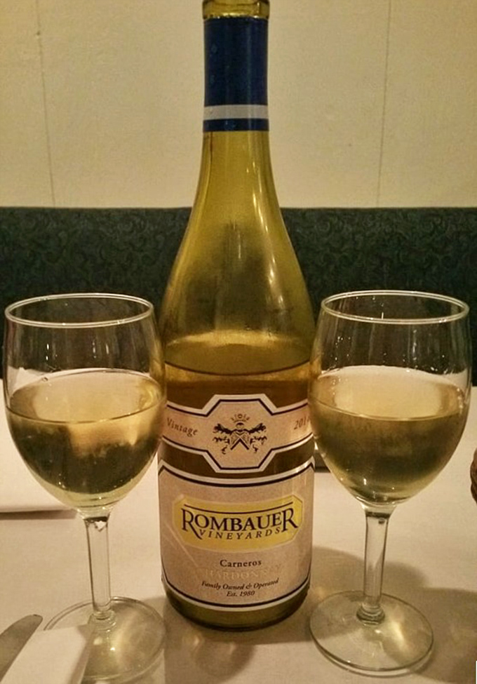 Nothing says "I'm taking this meal seriously" like a perfectly chilled glass of California Chardonnay standing by for seafood pairing duty.