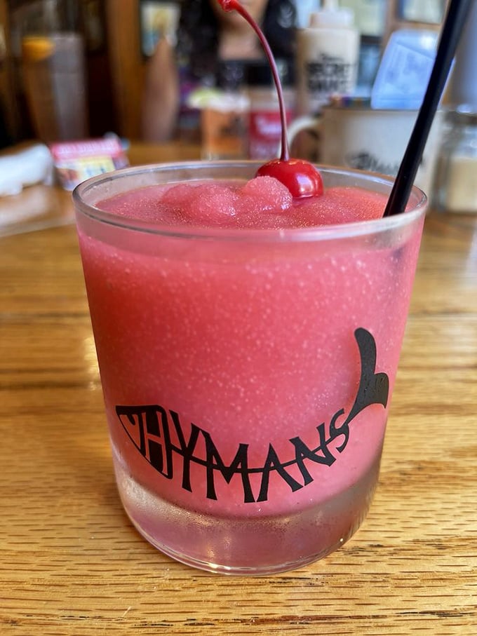 This cherry slushie isn't just a drink, it's Charleston summer in a glass—refreshing, vibrant, and guaranteed to bring a smile.