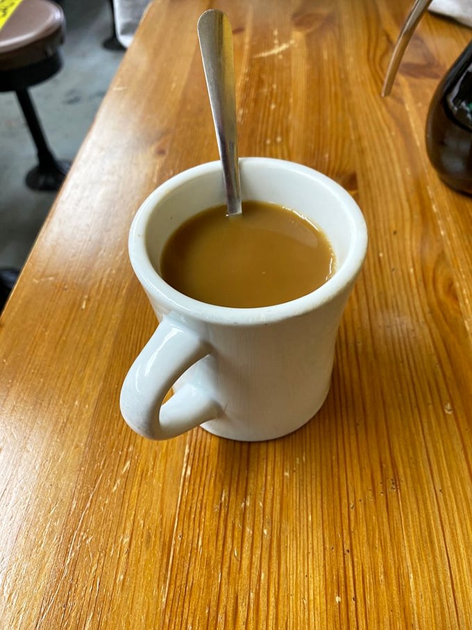 The elixir of morning motivation. This isn't fancy coffee with Italian names – it's the honest cup that actually tastes like coffee should.