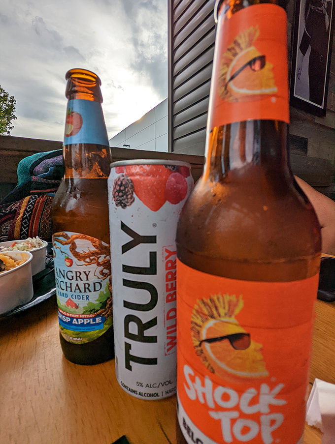 Even the beverages get the craft treatment, because great barbecue deserves equally thoughtful companions.