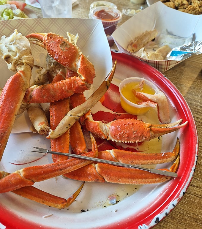 Snow crab legs: nature's way of saying "I'm delicious, but you're going to have to work for it." The butter makes it all worthwhile.