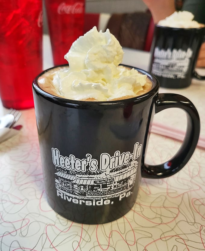 Not just coffee—a relationship in a mug. The whipped cream crown makes this humble beverage feel like royalty for your taste buds.