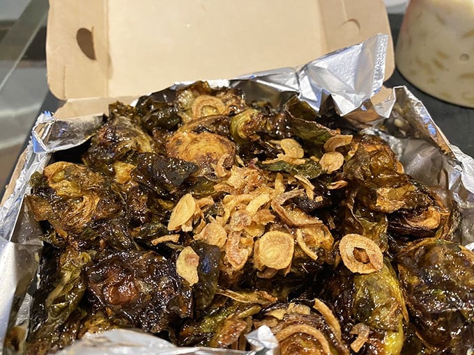 Crispy Brussels sprouts with caramelized edges—the vegetable that makes you forget you're eating something healthy.