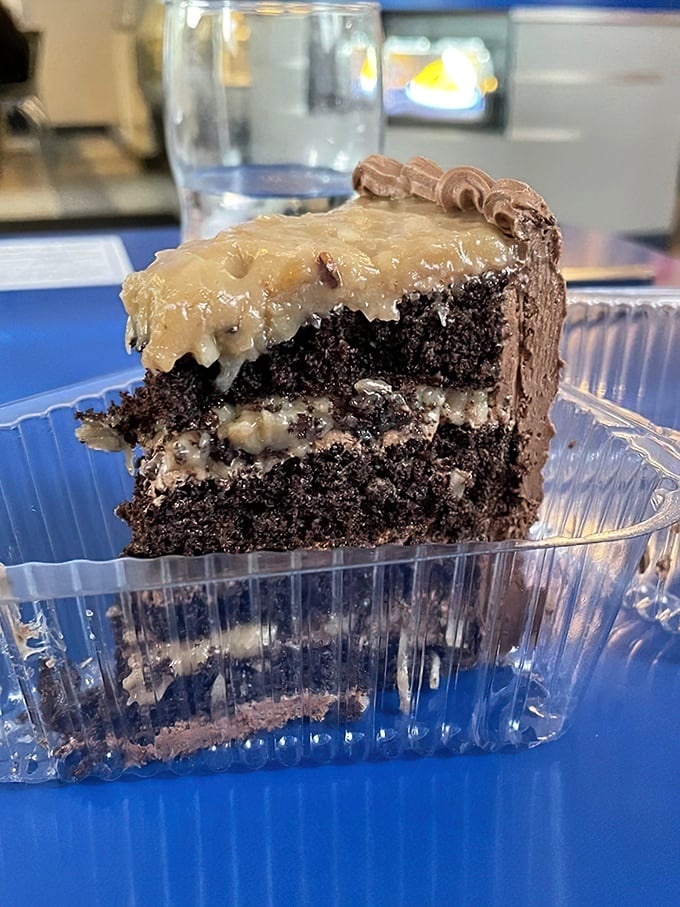 German chocolate cake that's worth every minute on the treadmill tomorrow. Or maybe the day after. Or never.