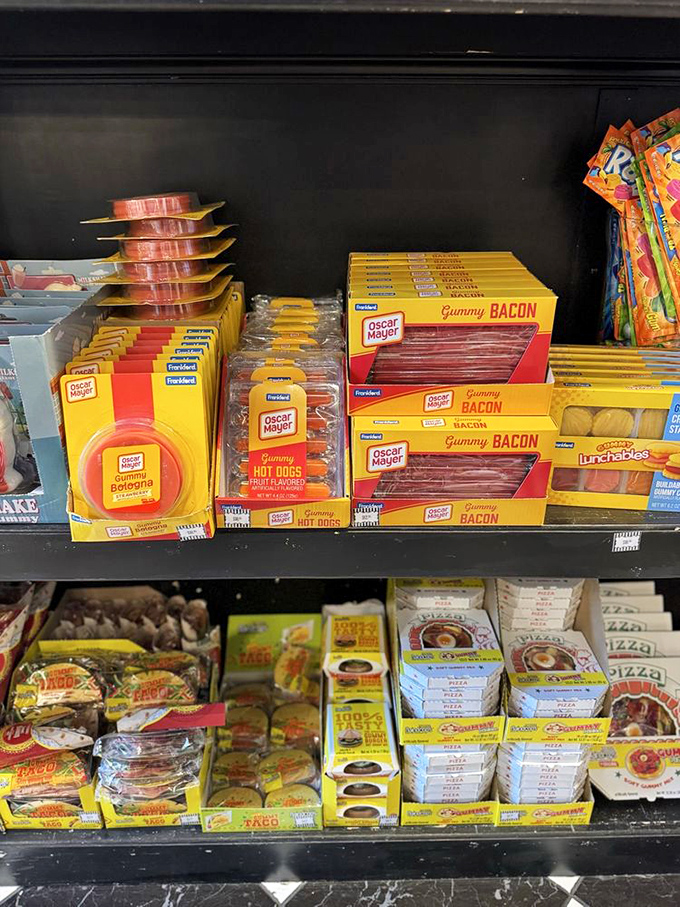 Gummy bacon: for when you want to feel like you're having breakfast while actually eating candy. American ingenuity at its finest.