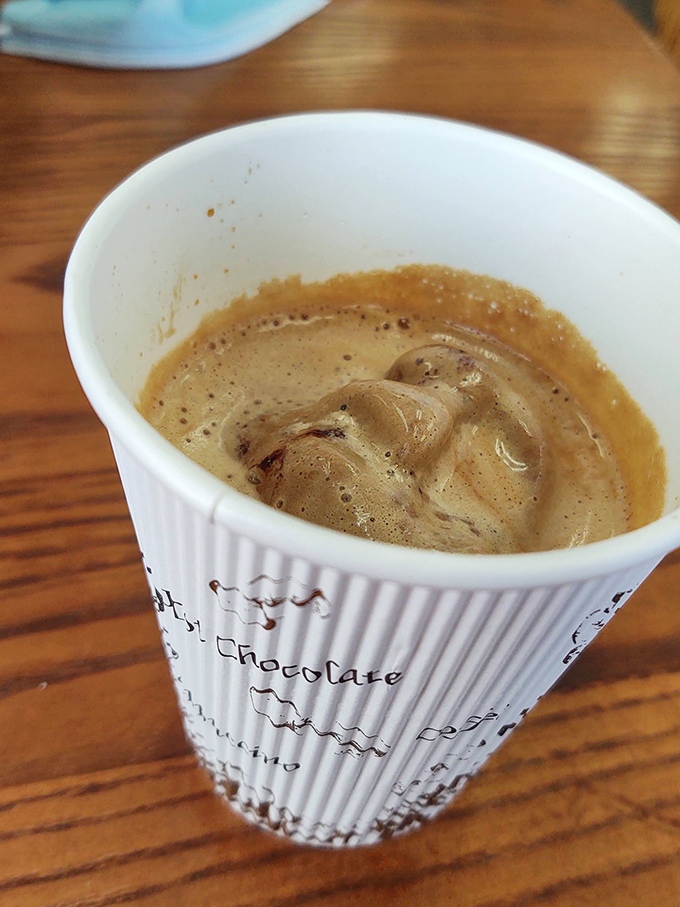 This isn't just coffee—it's a liquid hug in a cup, swirled with enough chocolate to make Monday mornings bearable.