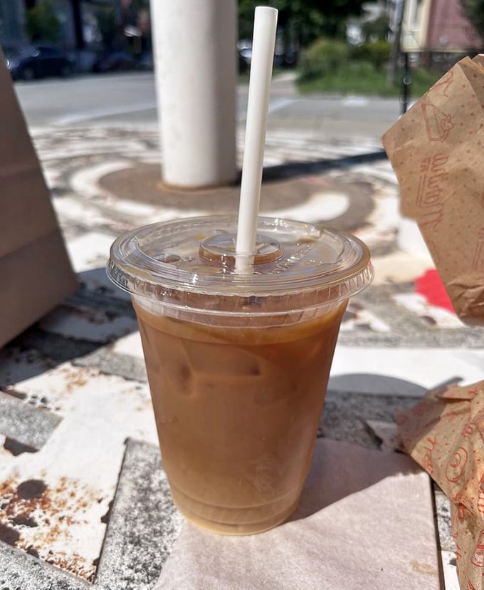 Coffee that's dressed for success—smooth, cold, and ready to transform your morning from "ugh" to "ahh" in just a few sips.