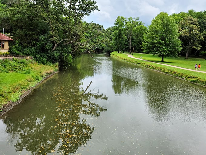 Krape Park's serene waterway invites contemplation, paddle boats, and the occasional duck debate. Nature doesn't charge extra for the reflection on the water.