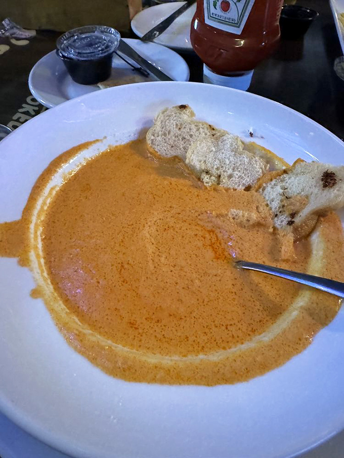 This lobster bisque doesn't just warm your stomach—it hugs your soul with a rich, creamy embrace that makes you forget your troubles.