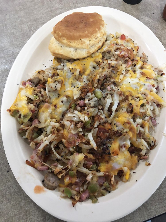 The Lumberjack Potatoes Supreme doesn't just feed you—it prepares you for a day of chopping trees or, more likely, napping gloriously afterward. 