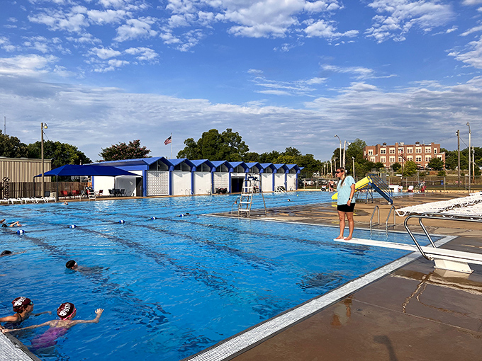 The municipal pool provides affordable summer relief. No resort fees, no pretentious cabanas—just good old-fashioned splashing around under Missouri skies.