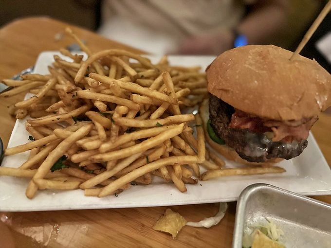 The burger that launched a thousand cravings. Perfectly cooked patty, golden fries—this is what comfort food dreams are made of.