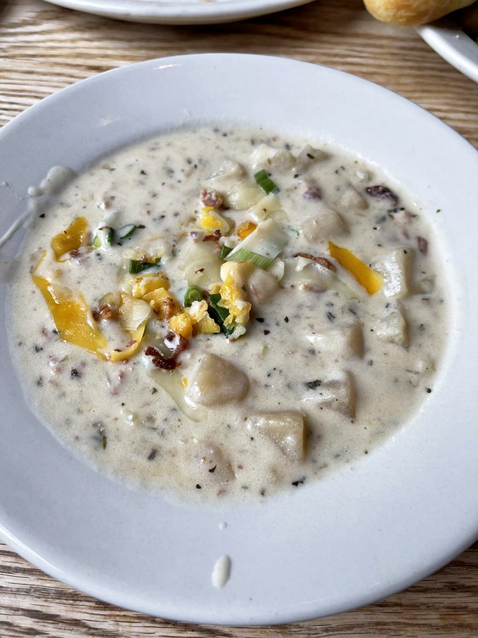 This isn't just potato soup – it's a creamy, bacon-studded bowl of comfort that grandmothers everywhere would approve of.