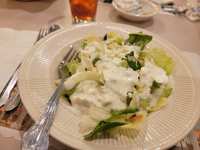 Even the salad gets the royal treatment at TAT. Crisp lettuce dressed in creamy goodness proves vegetables can be comfort food too.