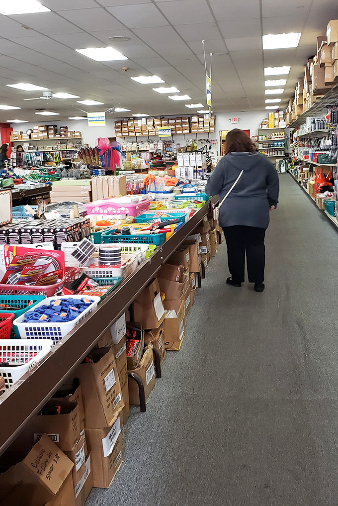 The thrill of the hunt in action. Every aisle offers potential discoveries that make bargain hunters' hearts beat a little faster.