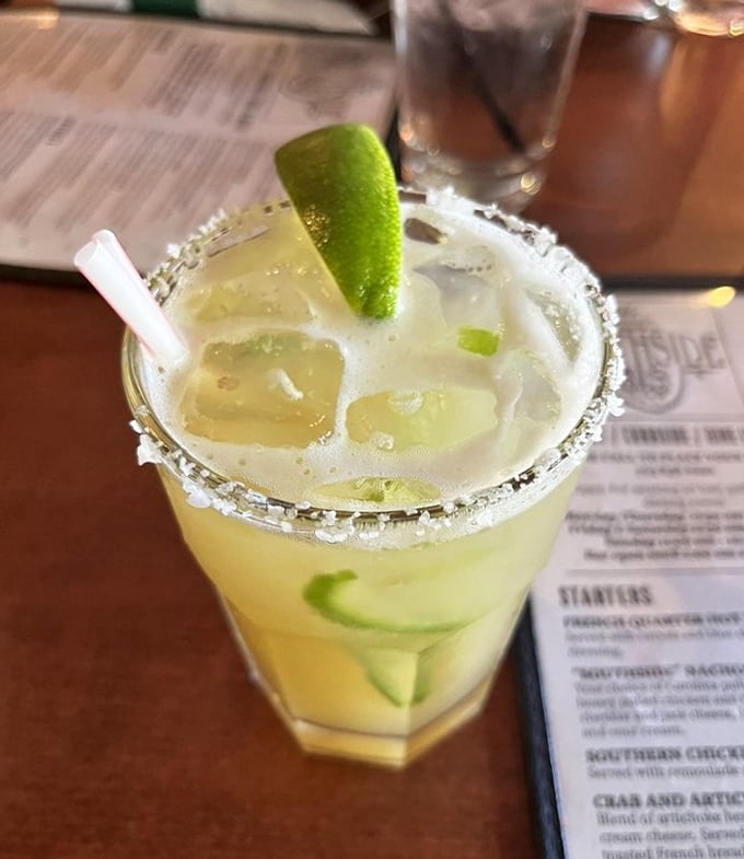 This isn't just a cocktail—it's summer in a salt-rimmed glass, with lime and citrus dancing together like they've been practicing for years.