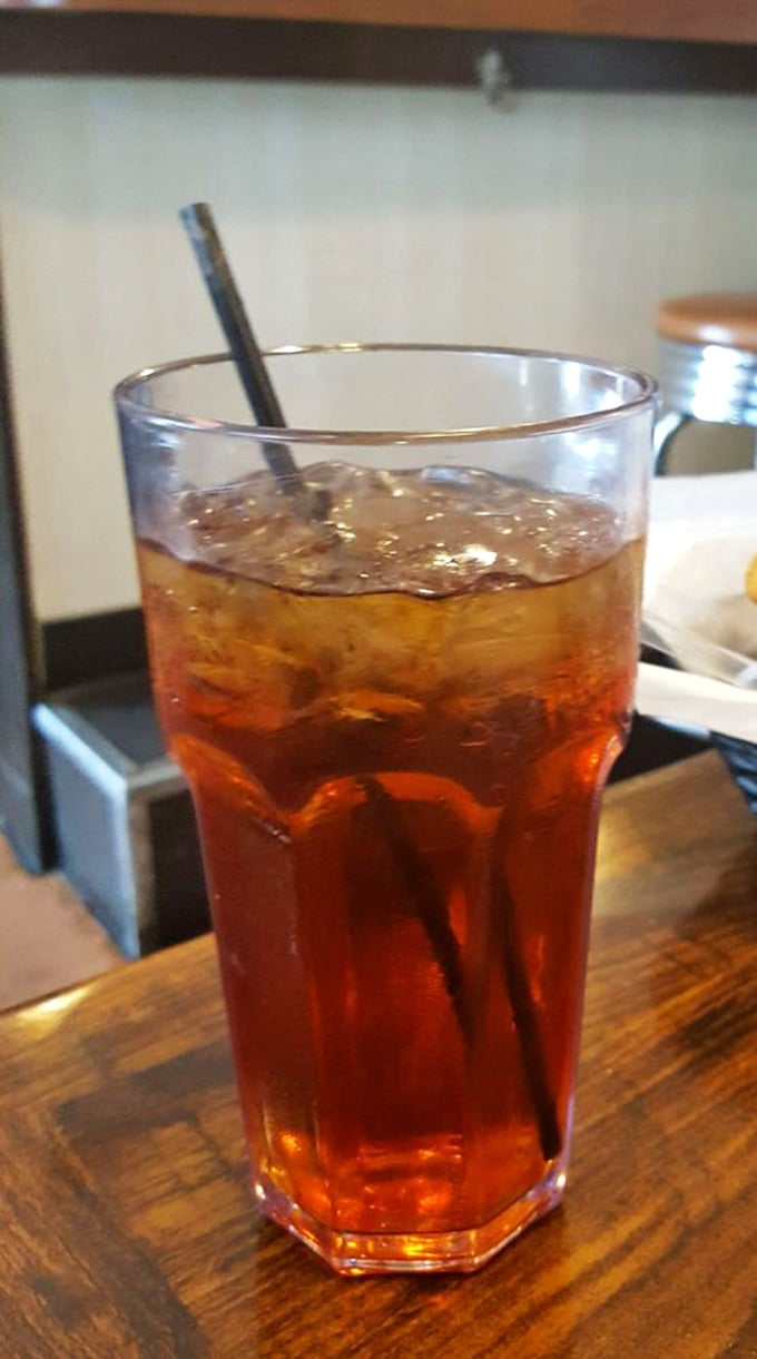 Sweet tea so perfectly amber it could be mistaken for fine bourbon. In Georgia, this isn't just a beverage—it's practically a constitutional right.