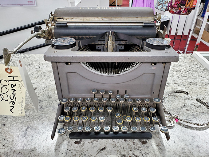 This typewriter isn't just vintage tech—it's a time machine to when thoughts had to be organized before fingers hit keys.