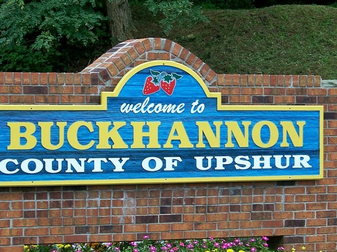 The welcome sign says "strawberries" but promises so much more. In Buckhannon, fruit isn't just produce—it's practically the town mascot.