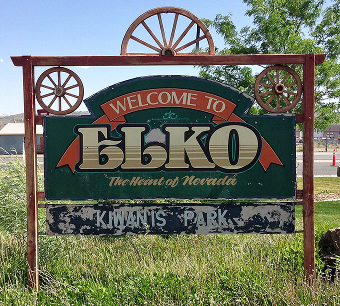 "The Heart of Nevada" isn't just a slogan – Elko's welcome sign perfectly captures the warm, unpretentious spirit of this high desert community.