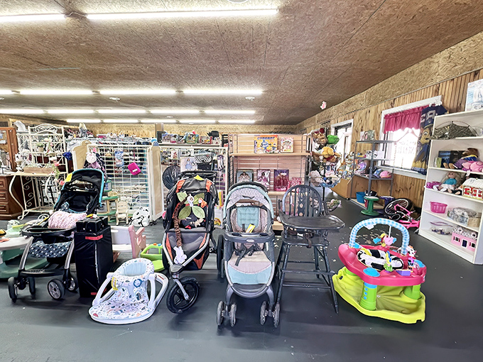 Baby gear paradise! Parents know the pain of spending small fortunes on items used briefly—here's where smart caregivers come to save.