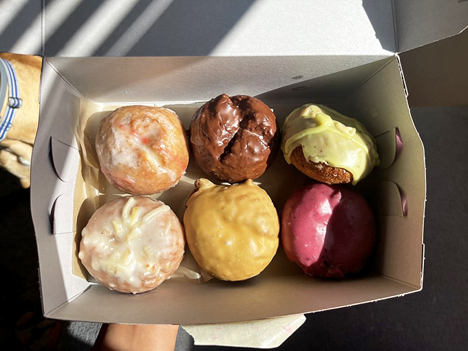 The box of possibilities – six different paths to happiness, each one dairy-free but somehow still rich enough to make you question physics.