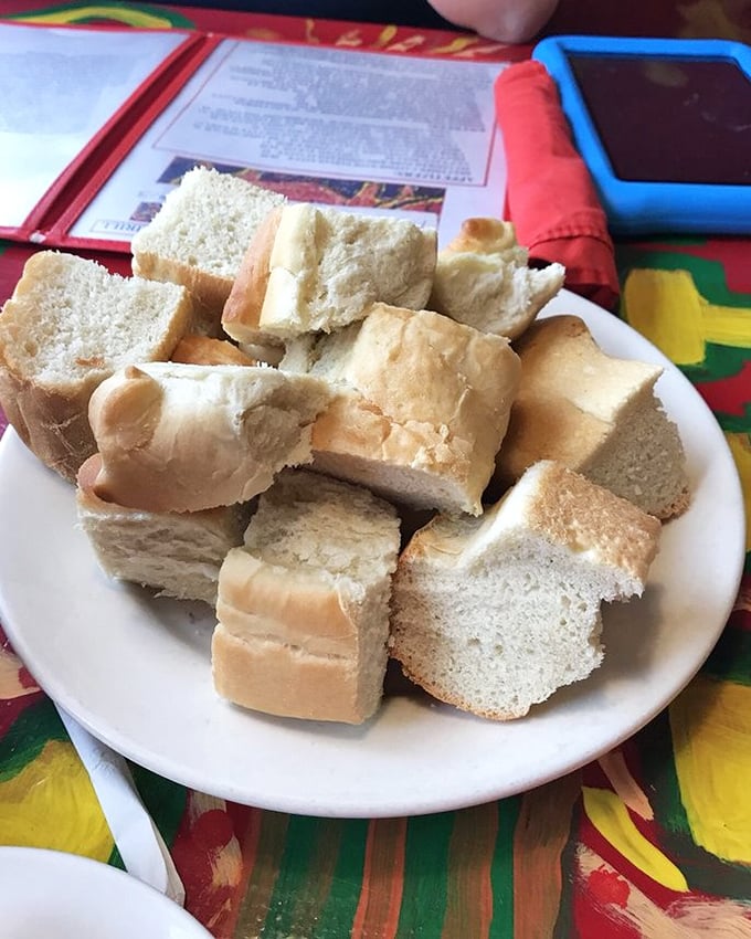 Bread isn't just a starter here, it's a statement of intent – generous, unpretentious, and ready to soak up every last drop of sauce.
