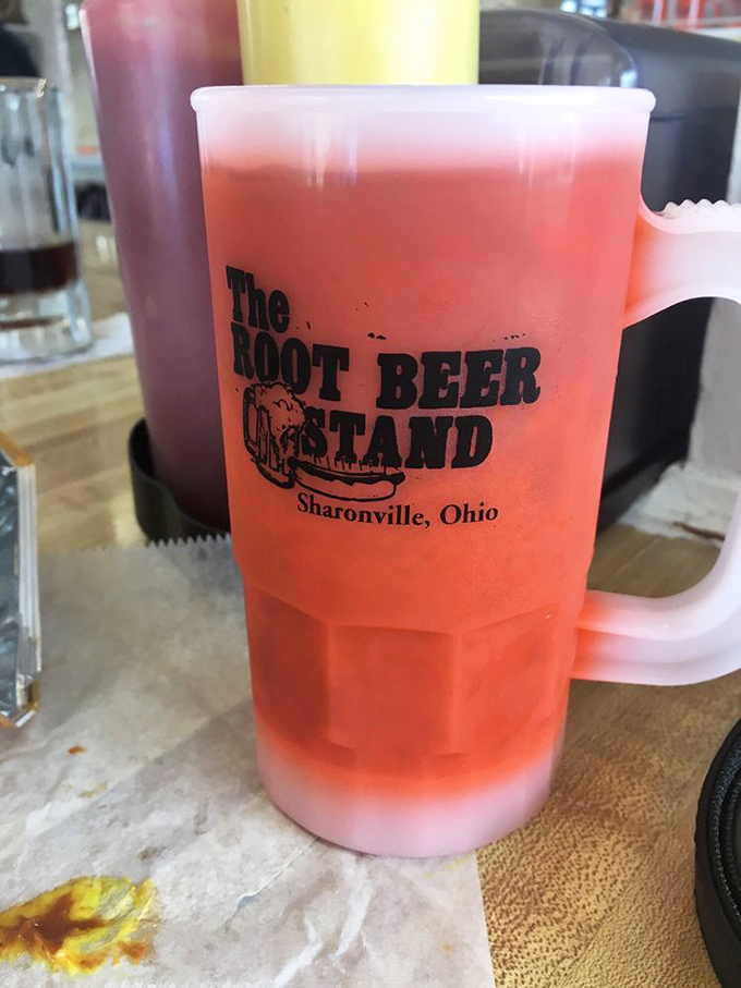 This cream soda float isn't trying to go viral on TikTok—it's too busy delivering pure, nostalgic joy in a simple paper cup. 