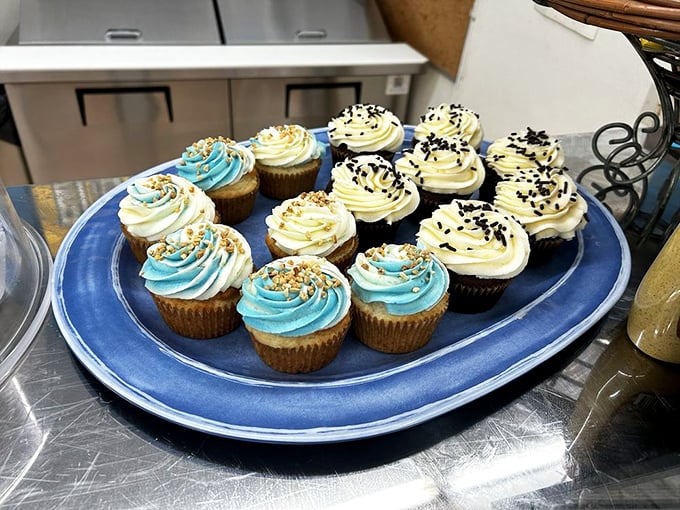 Blue and white frosted cupcakes that would make bubbe raise an eyebrow—but one bite and even traditionalists will be converted to these sweet newcomers.