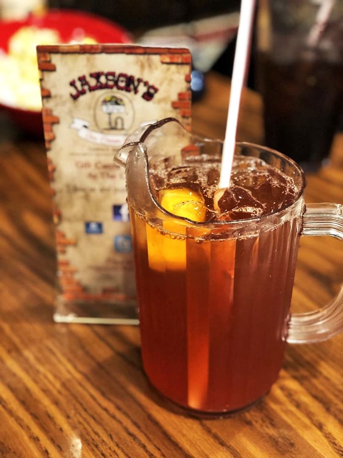 This isn't just iced tea—it's Florida's liquid air conditioning in a glass, complete with proper southern garnish.