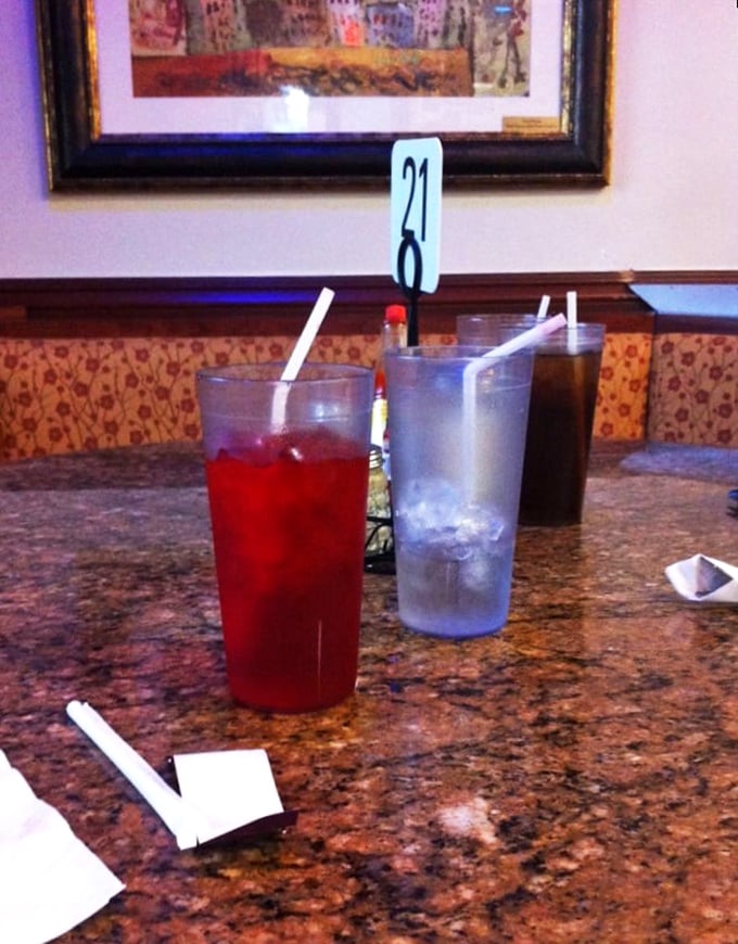 Sweet tea so ruby-red it practically winks at you, promising the kind of Southern refreshment Miami's heat demands.