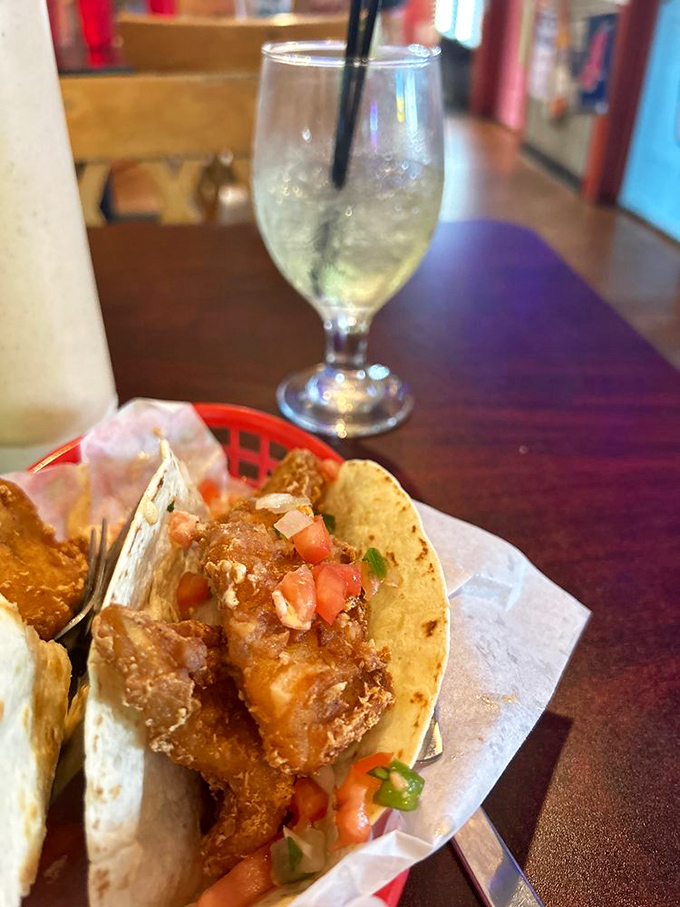 Fish tacos that bring a splash of coastal sunshine to Ohio. That fresh pico de gallo adds just the right amount of brightness.