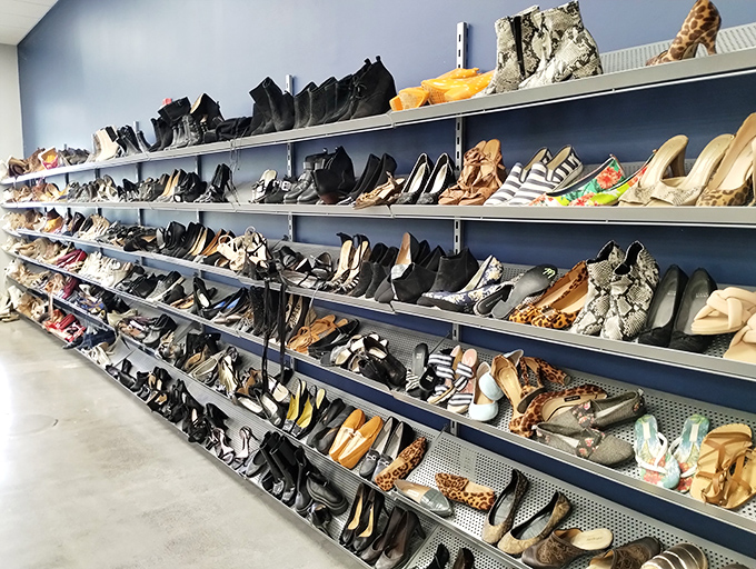 Not just shoes, but a footwear fantasy land. Designer heels that once graced fancy parties now await their next dance, at a fraction of their original price.