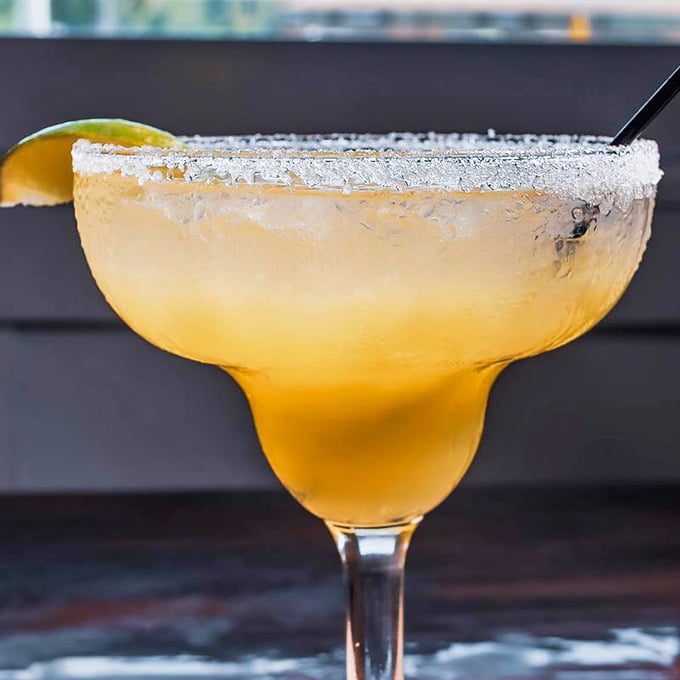 The house margarita – where Florida sunshine meets tequila in a salt-rimmed glass. Vacation mode: activated.