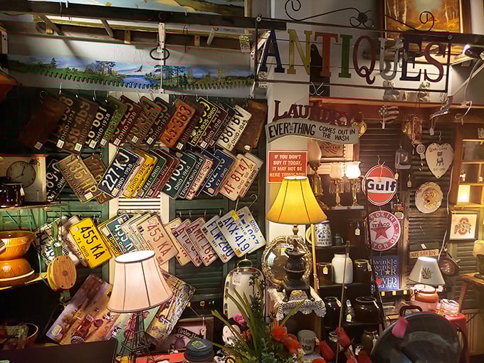 License plates from yesteryear create a road map of American nostalgia. Someone's going to build quite the man cave with these beauties.
